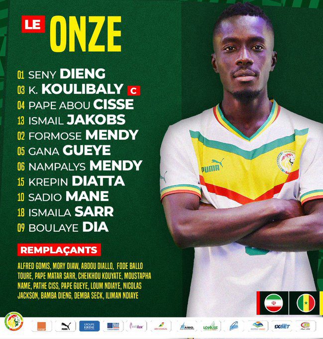 Sénégal vs Iran : La composition des Lions avec Sény Dieng, Pape Abou ...